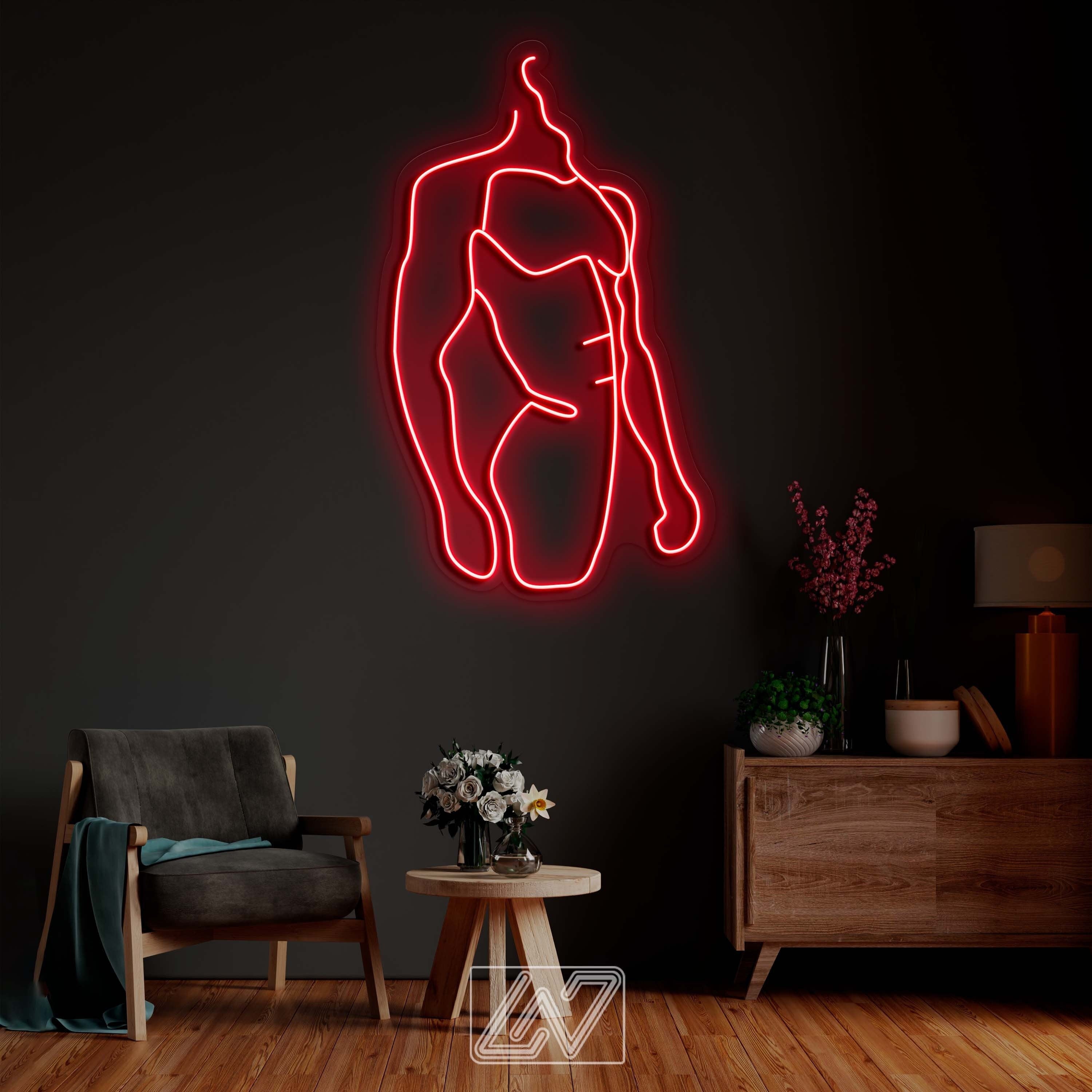 Body Man - LEDNeon Sign Custom Sexy Man Bedroom Party Bar Wall Room ...
